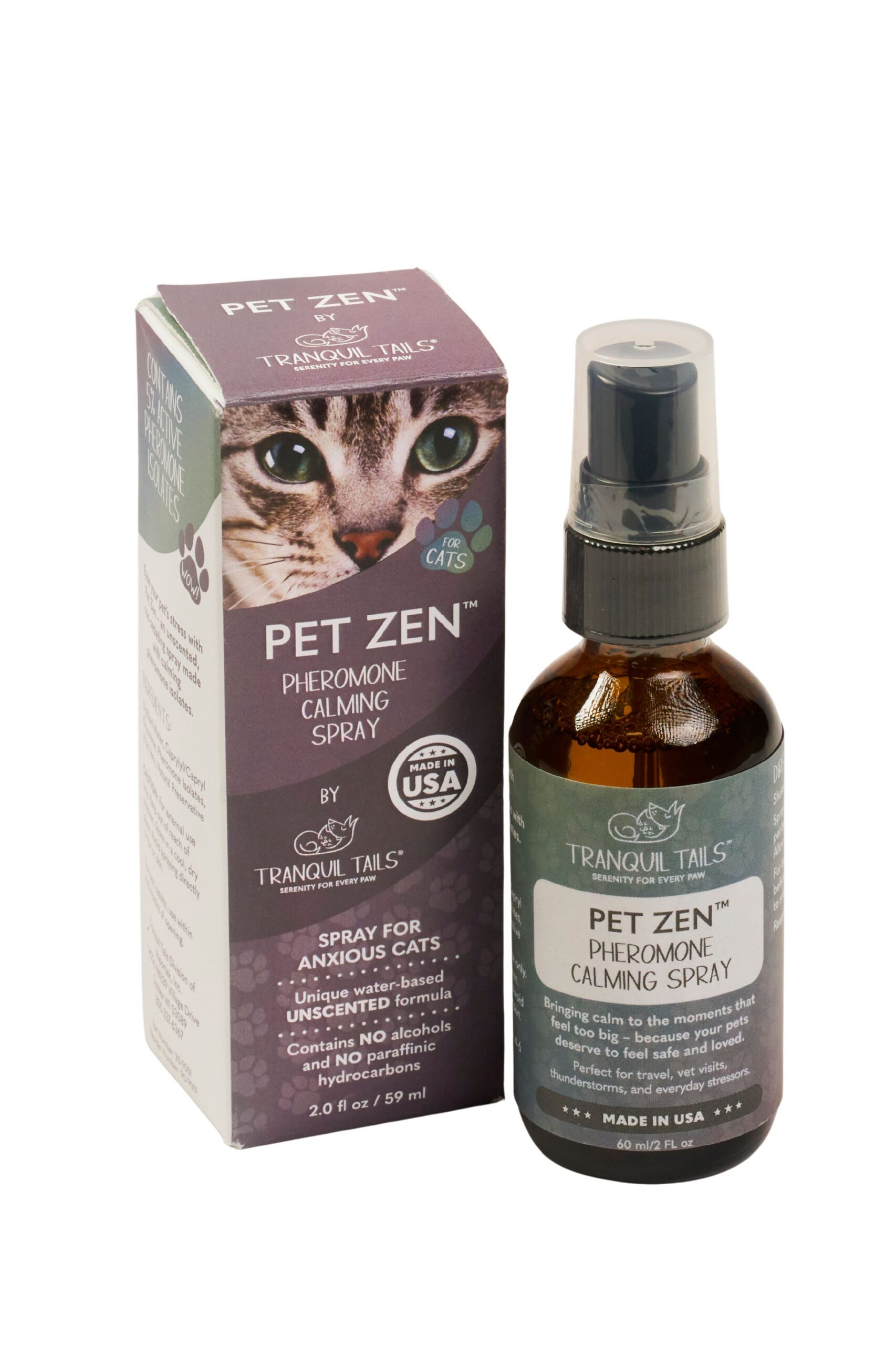 Pet Zen Pheromone Calming Spray for Cats - Tranquil Tails